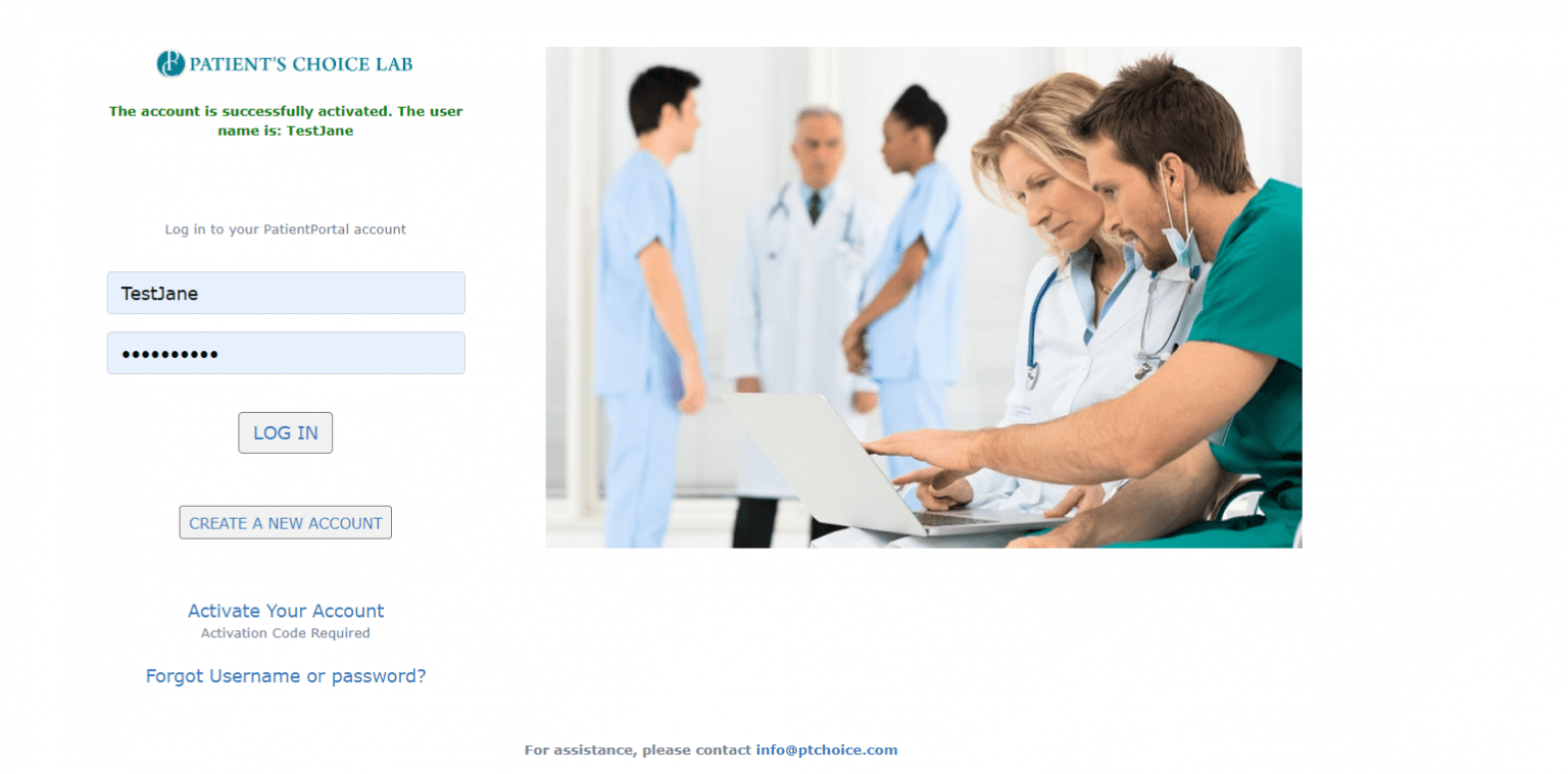 Patient Results – PATIENT'S CHOICE LAB